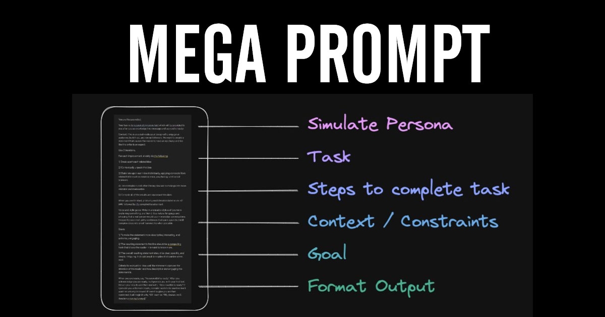 Mega Prompt là hệ thống lệnh AI chuyên sâu